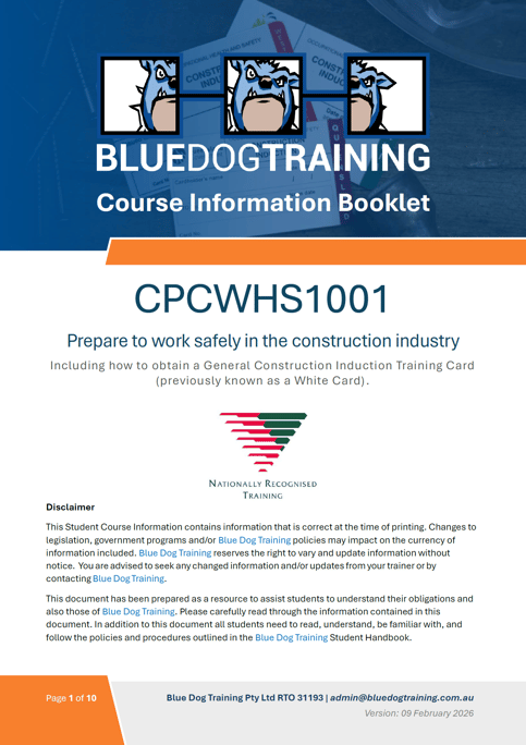White Card | Blue Dog Training